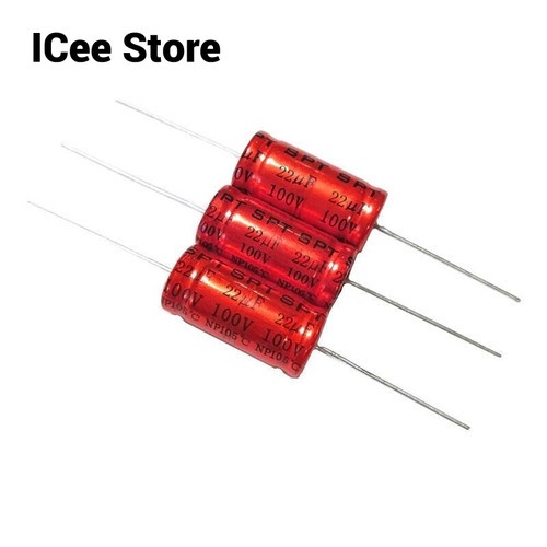 2Pcs Original SPT Capacitor Red Non Polar Capacitor NP 100V 1.5UF 2.2UF ...