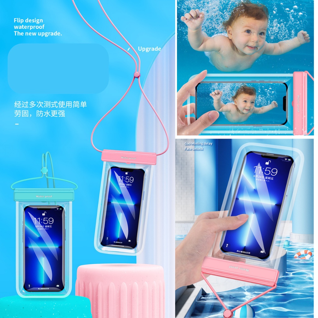 🇲🇾Phone Bag Smartphone Swimming Diving Case Waterproof Phone Cover ...