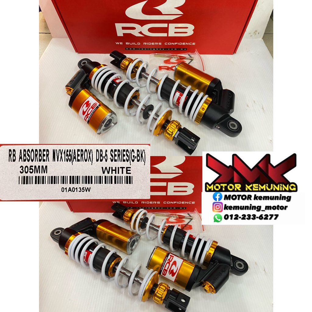 ABSORBER RCB DB5 DB-5 NVX V1 V2 ORIGINAL RACINGBOY DB 5 NMAX XMAX 305MM ...