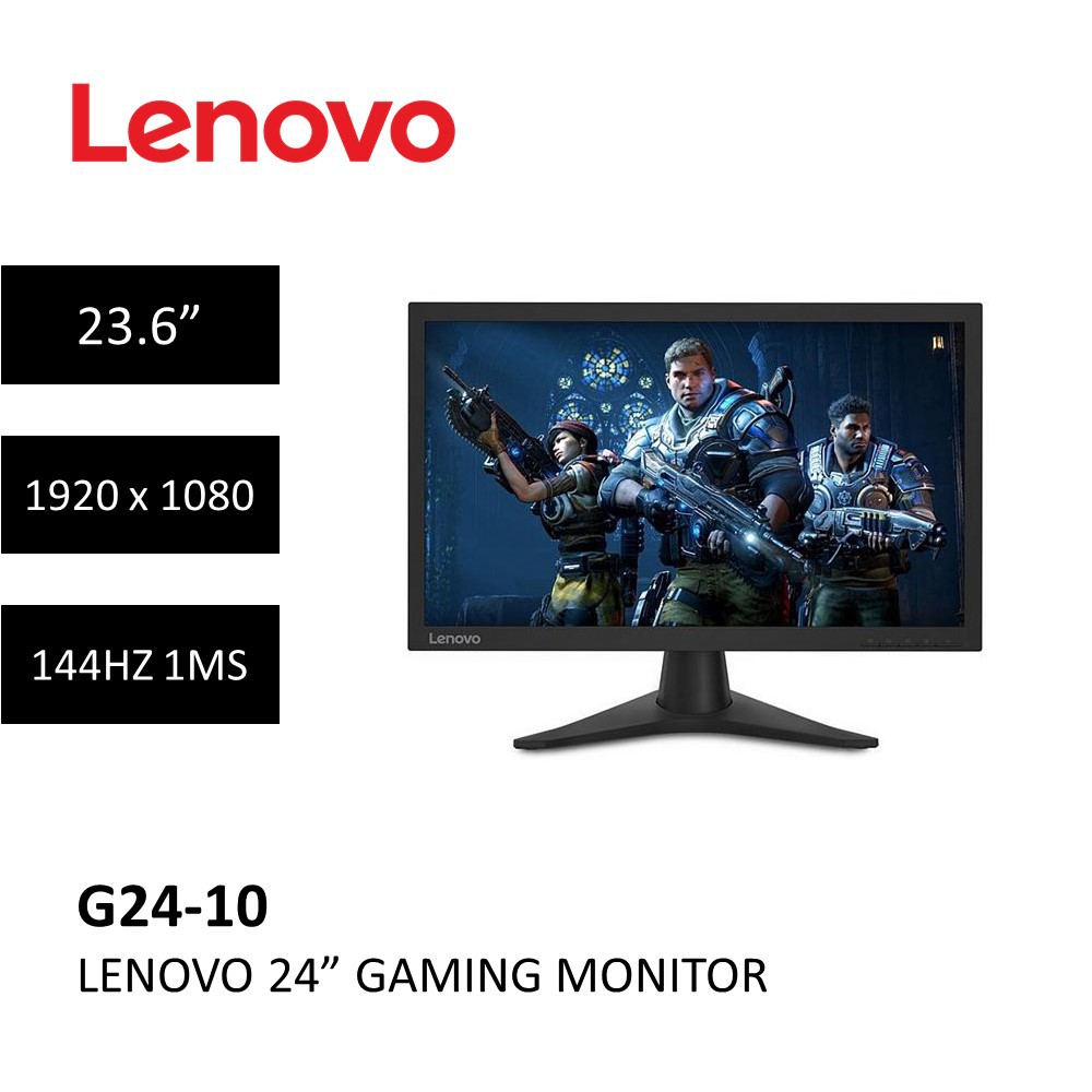 LENOVO G24-10 GAMING MONITOR 23.6 1MS 144HZ FREESYNC FHD LED GAMING MONITOR | Shopee Malaysia