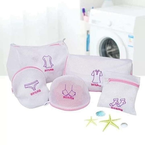 5-piece mesh laundry bag set | Shopee Malaysia