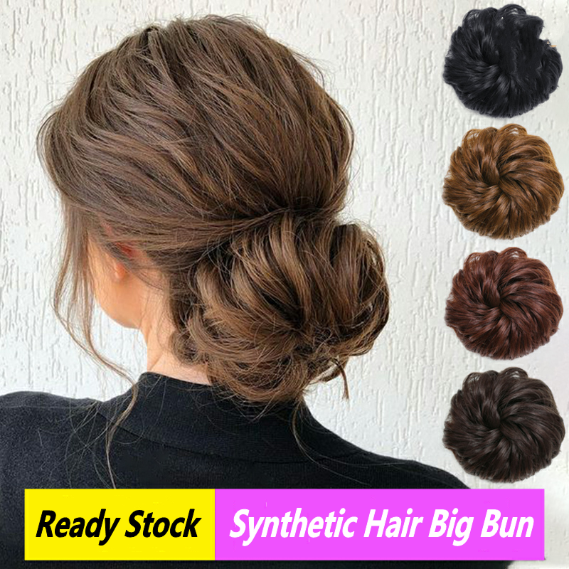 Curly Messy Bun Hair Piece Scrunchie / Extra Thick Wig Hair Extensions ...