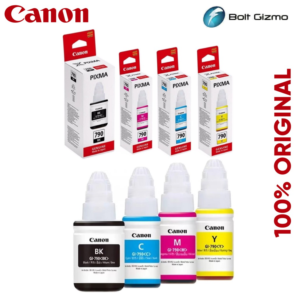 CANON GI-790 BLACK ORIGINAL REFILL INK G1000 G1010 G2000 G2010 G3000 ...