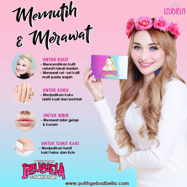 PUTIH KULIT 30 CAPSULE + 30 SACHET BOOSTER WHITENING IZUBIELA 5TH ...