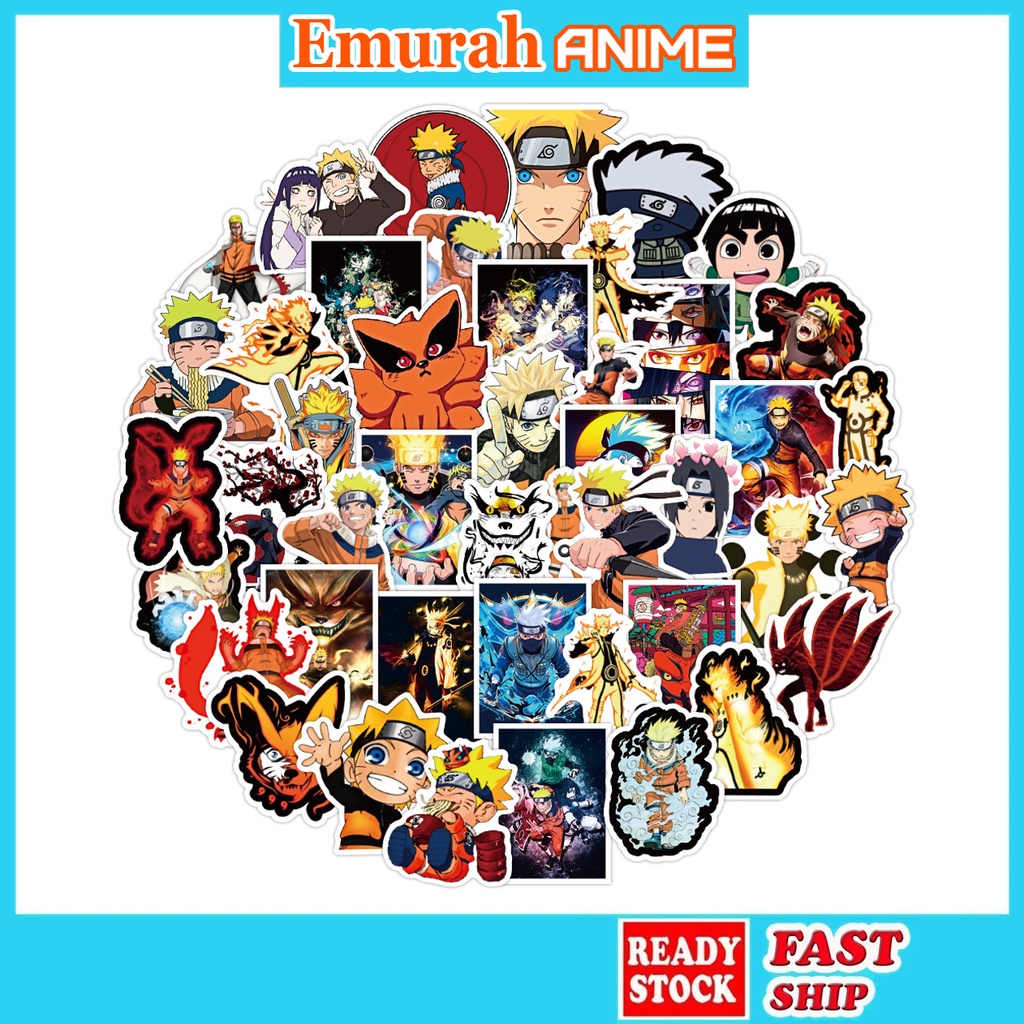 Naruto 50pcs Sticker Pack DIY Anime Manga Graffiti Stickers Planner ...