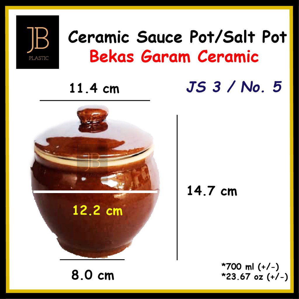 NO.3/4/5/6 Pasu Garam Tembikar Bekas Garam Tanah Liat Sauce Salt ...
