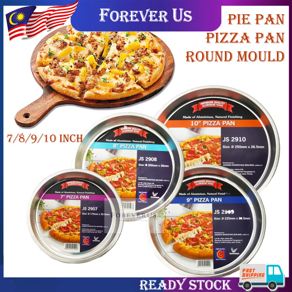 Aluminium Pizza Pan Round Cake Pan Round Pie Mould | Loyang Bulat Pizza ...