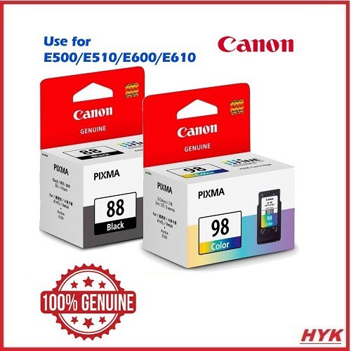 CANON PG-88 / CL-98 ORIGINAL CARTRIDGE For Canon E500/510/600/610 PG88 ...