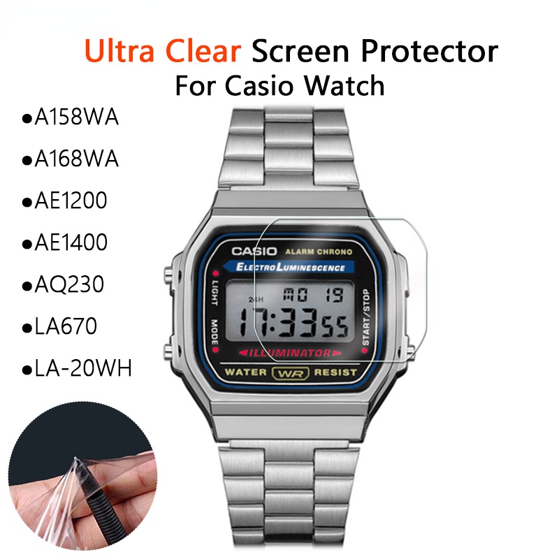 3PCS Screen Protector Watch Film For Casio A158WA A168WA AE-1000WH AE ...