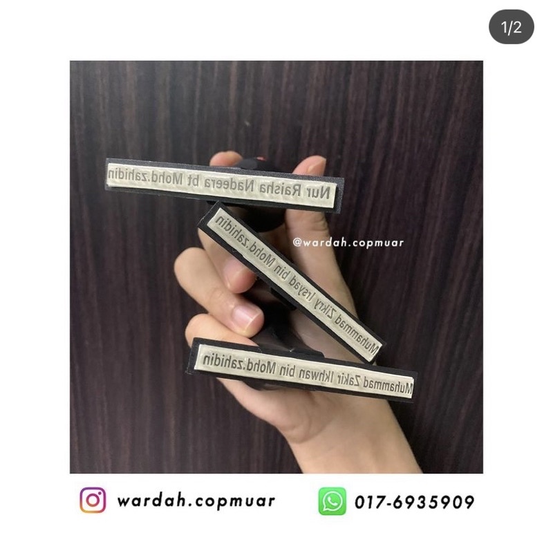 🔥🔥🔥 [PRE-ORDER] 1-3Hari Bekerja - 1pc COP KAYU Nama Penuh Anak Sekolah ...