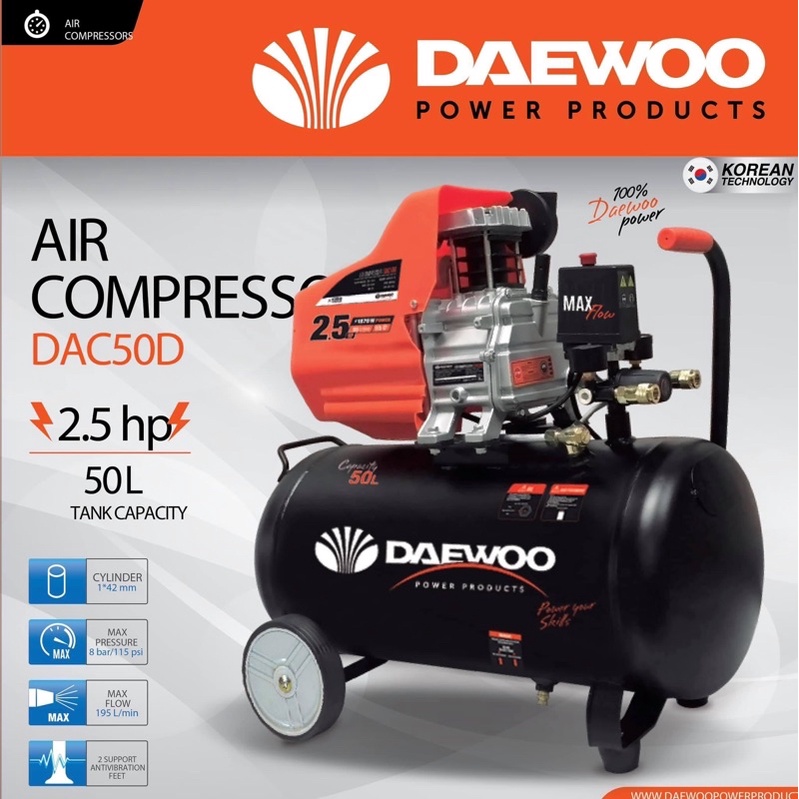 Air compressor 50Litre 2.5hp | Shopee Malaysia
