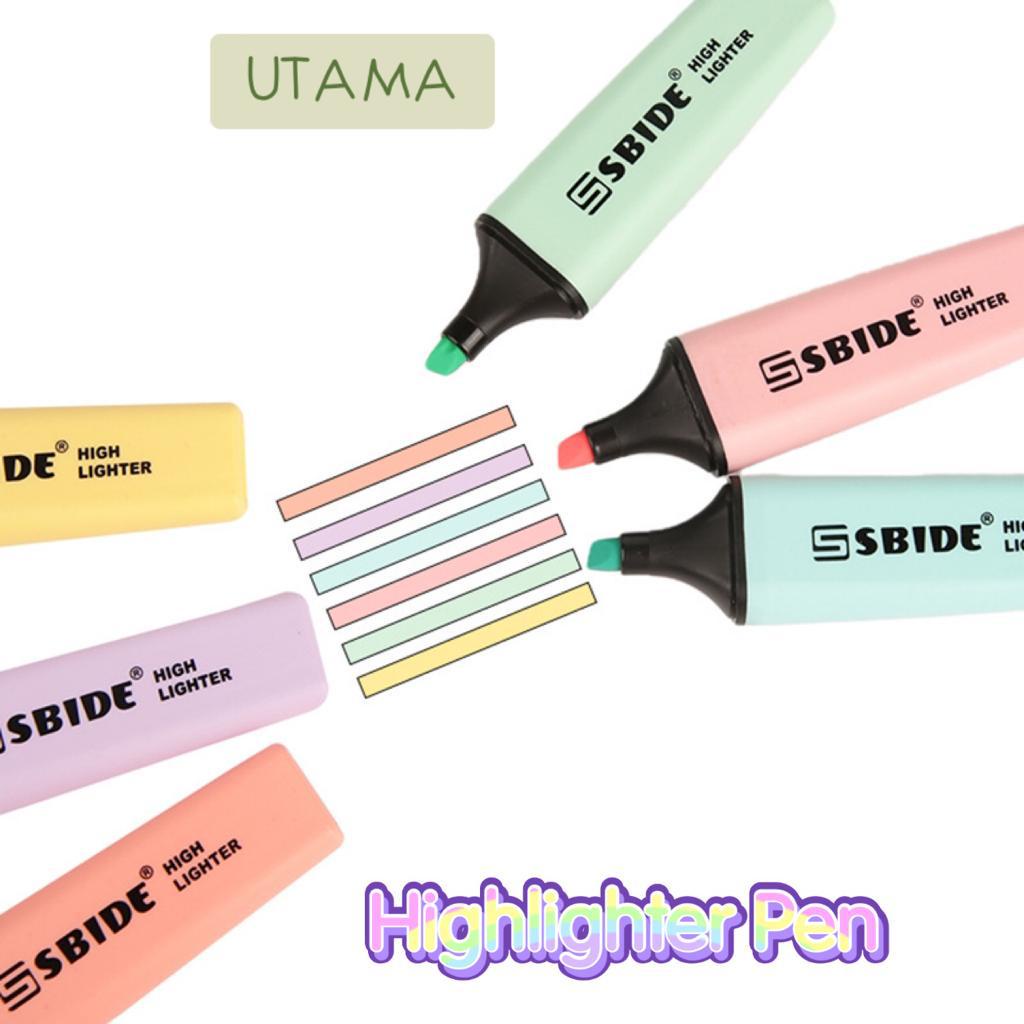 6 Colors Macaron Highlighter Fluorescent Pen Set Morandi Marker Pen ...