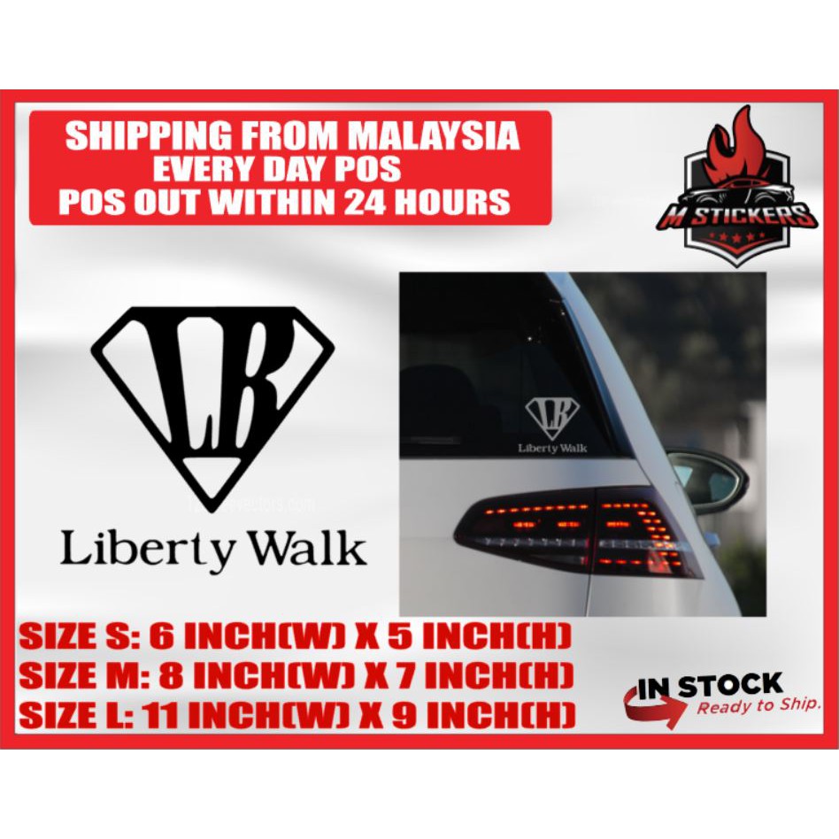 [M STICKERS] LIBERTY WALK STICKER LB JAPAN MYVI AXIA BEZZA VIOS CITY ...