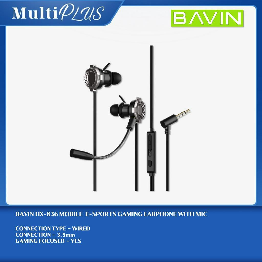 BAVIN HX-836 MOBILE E-SPORTS GAMING EARPHONE WITH MIC | Shopee Malaysia
