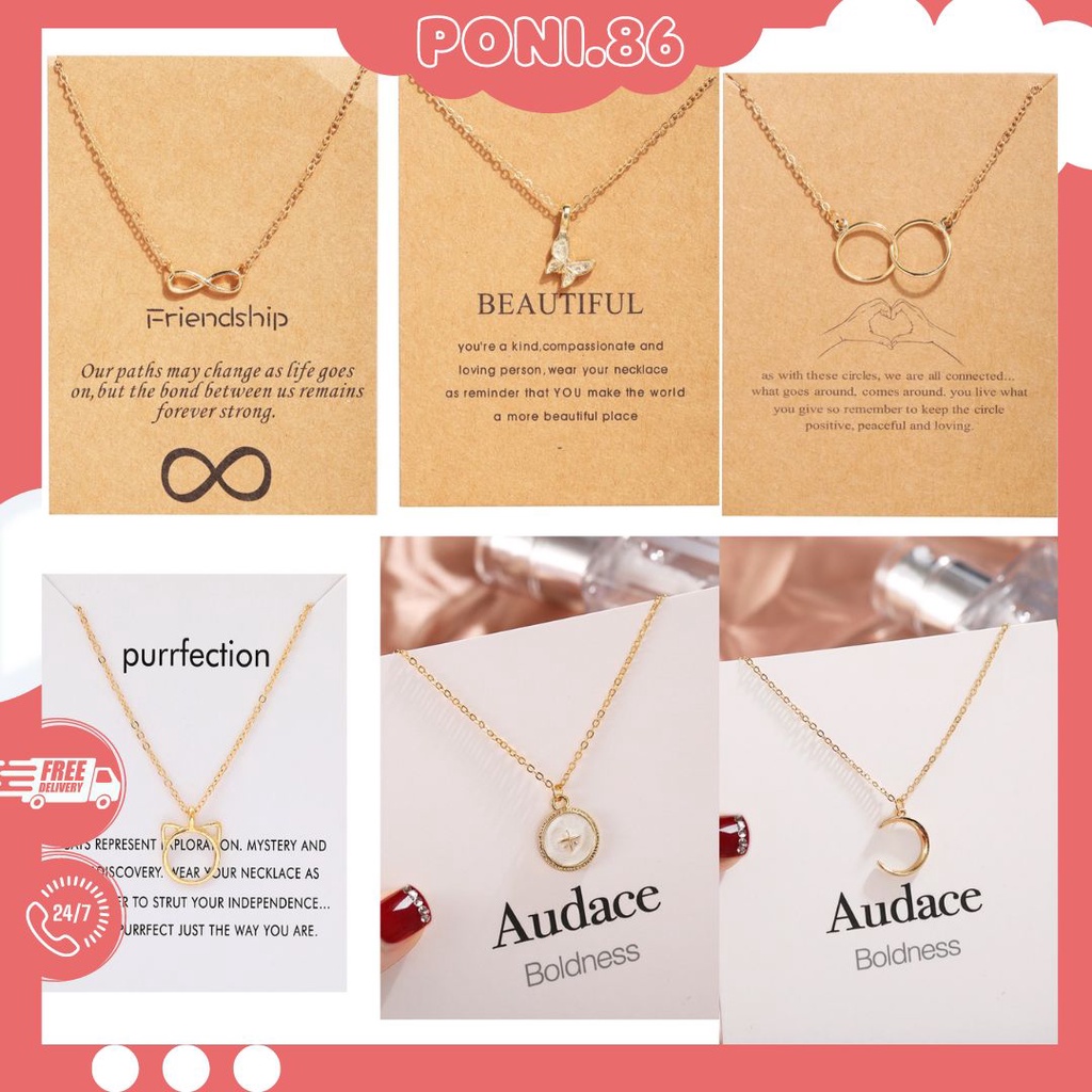 Necklace meaning Eternal Love, Beautiful Friendship, Gentle Korean ...