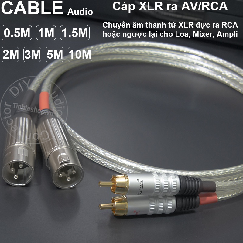 Diy Canon male to AV cablebag 0.5M to 3M - XLR male to RCA cable ...