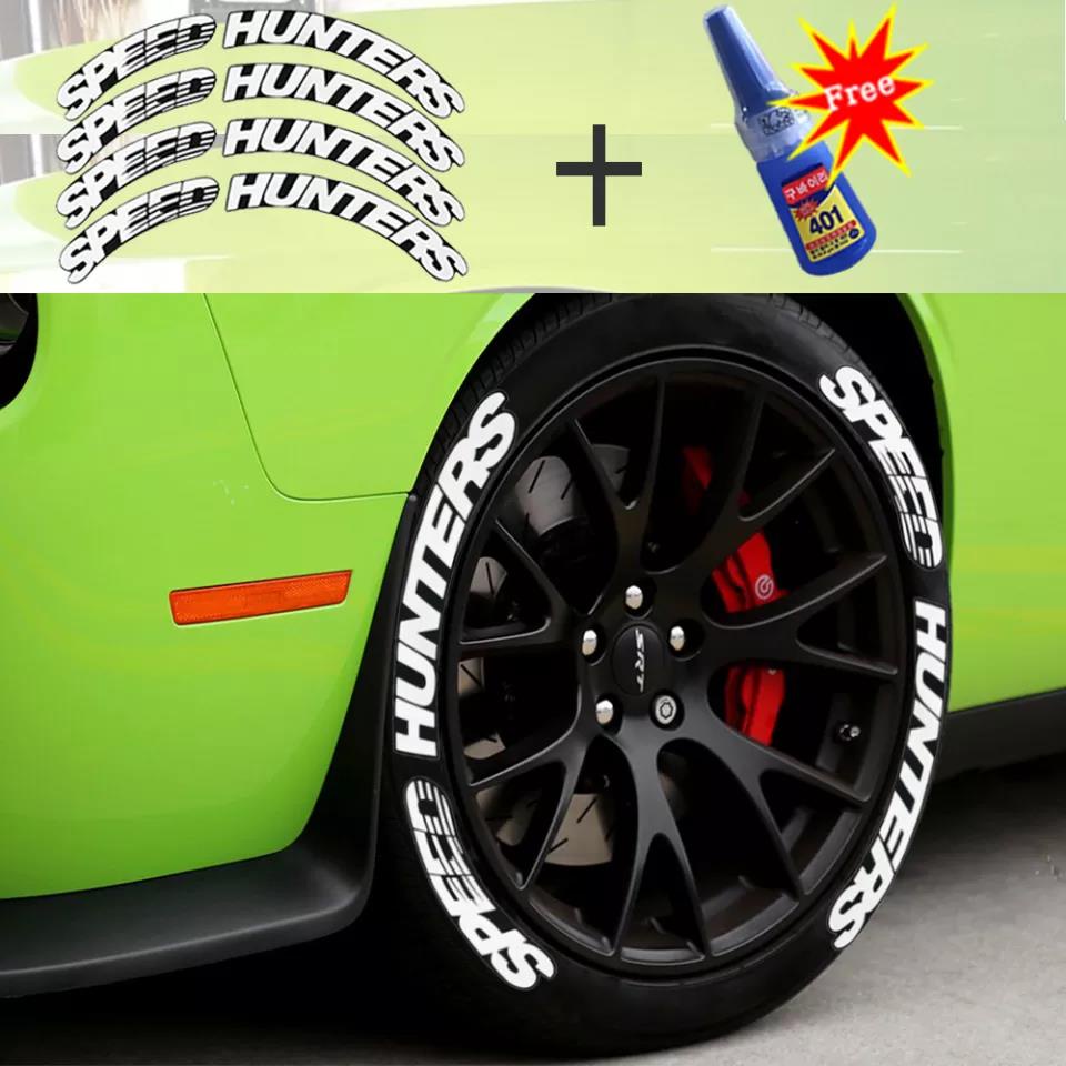 3D Waterproof Racing Tire Letter Stickers Rubber brand letter stickers ...