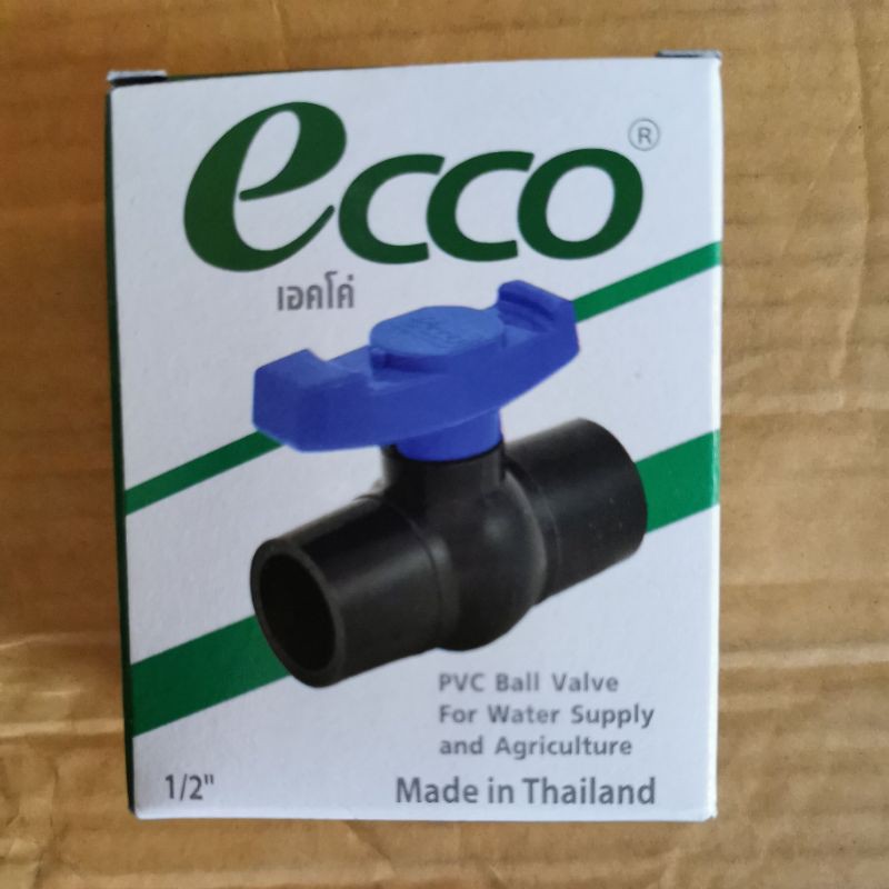 ECCO / TF PVC Ball Valve S/E(Socket End) (1/2", 3/4" & 1") For PVC pipe ...