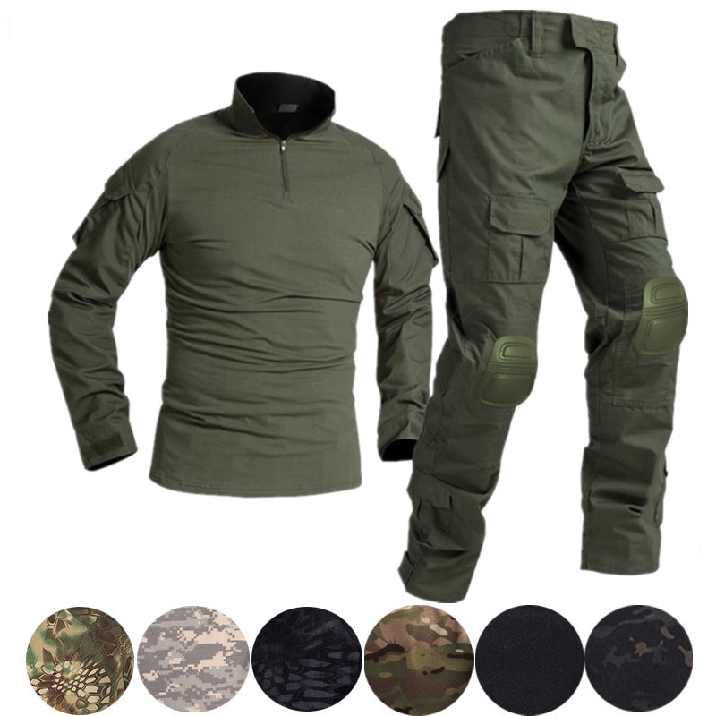 Outdoor Woodland Work Clothing Hiking Climbing Uniform Camouflage ...
