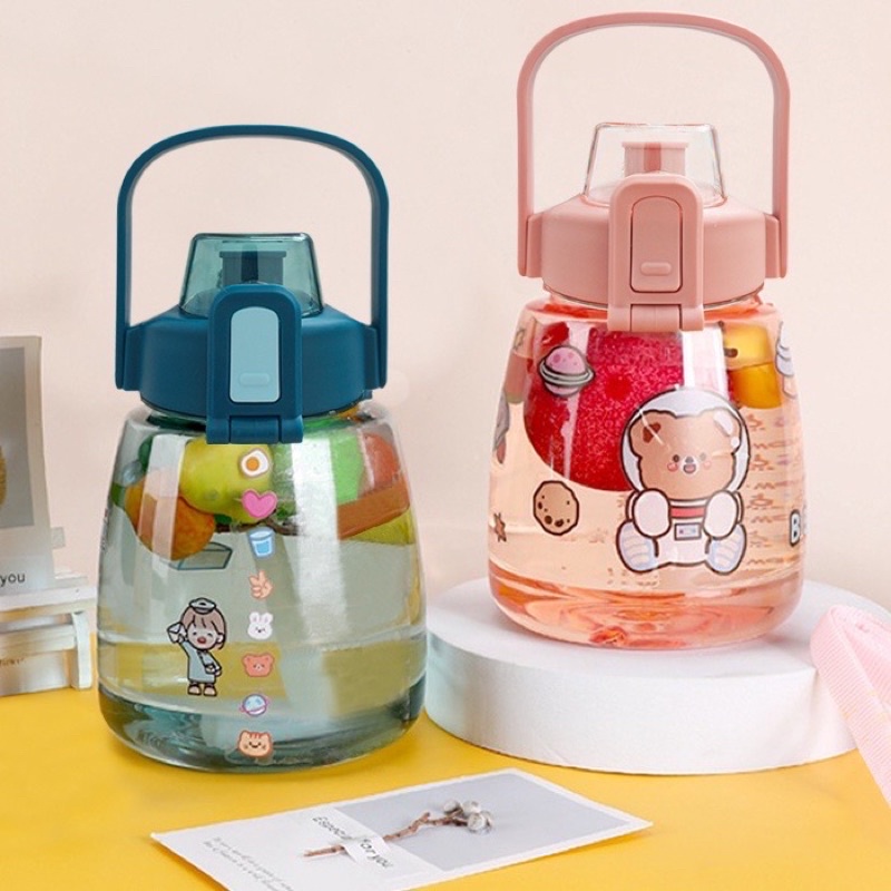 1200ml CUTE Large Capacity Portable Drinking Water Bottle Botol Air ...