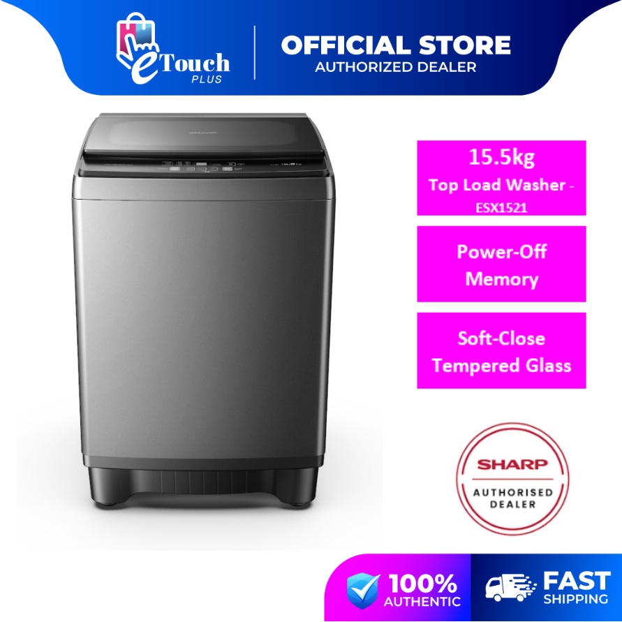 Sharp (15.5kg) Fully Auto Washing Machine Premium Model Series ESX1521 ...