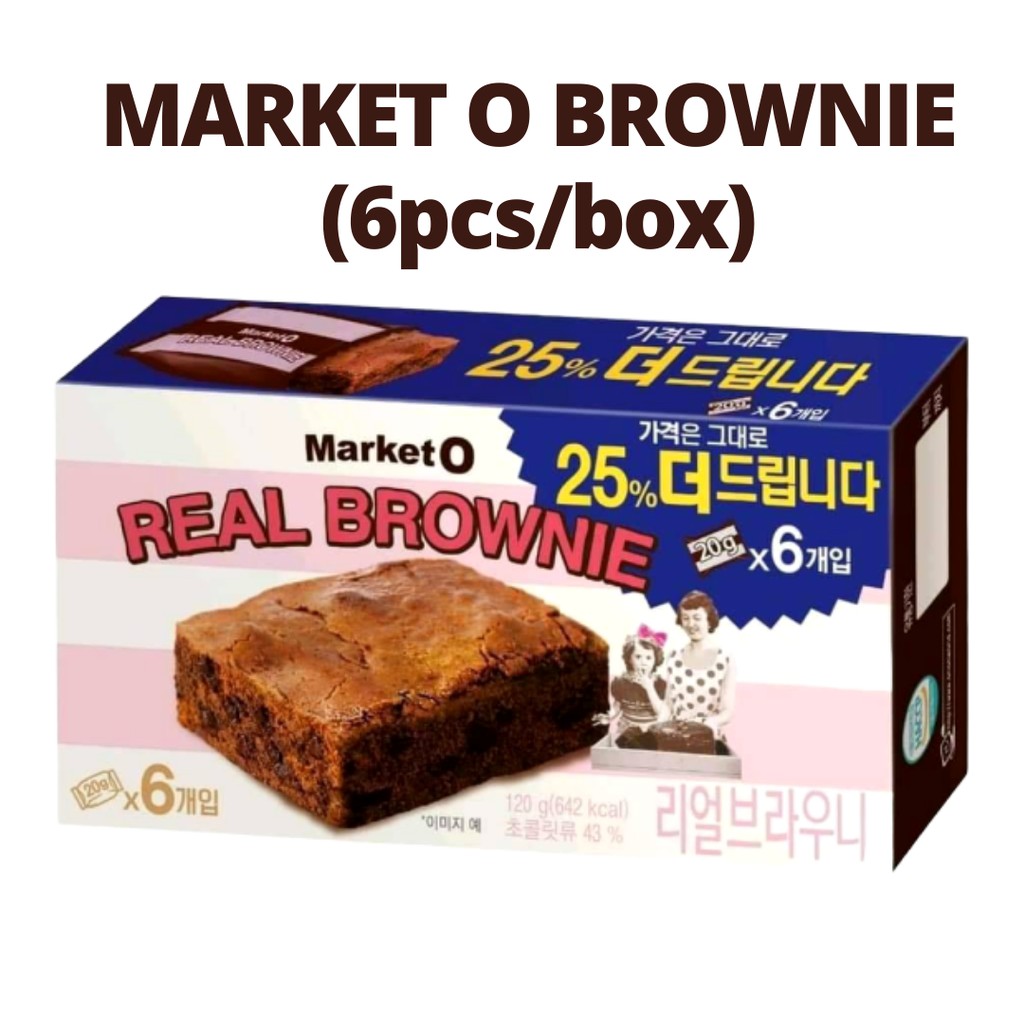 清货 7/3 Orion Market O Real Brownie Chocolate Snack Korea 巧克力布朗尼(6pcs/box) 韩国 巧克力布朗尼 (Best with ...