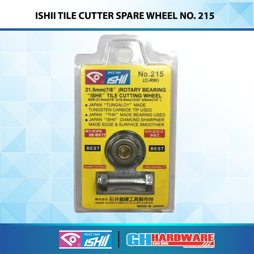 [ GH HARDWARE ] ISHII Tile Cutter Spare Wheel No. 215 | Shopee Malaysia