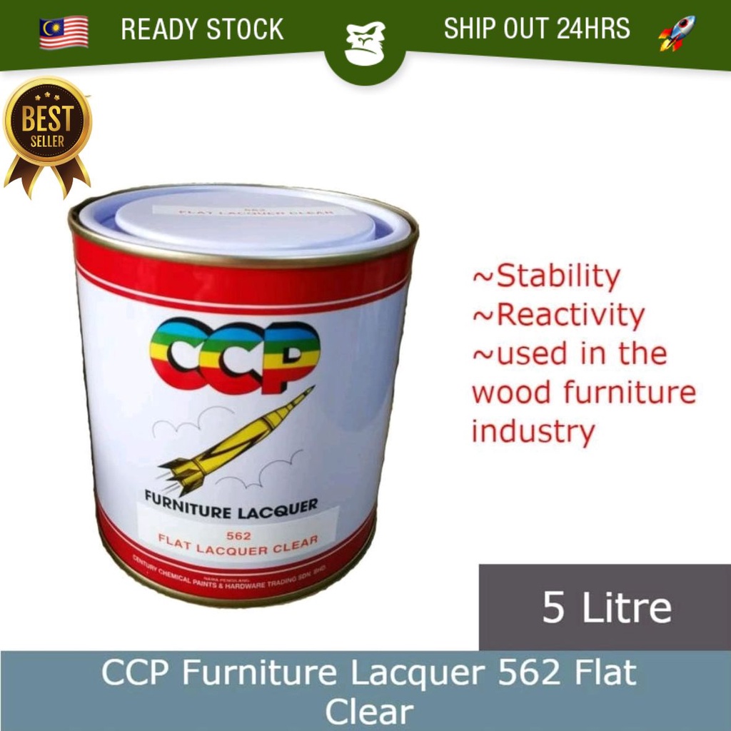 1L / 5L CCP Furniture Lacquer 502 Clear Gloss / 562 Flat Matt Nitro ...