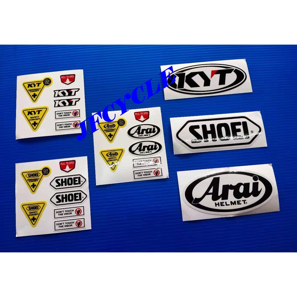 Sticker Visor Shoei & KYT Stiker Visor Helmet (Waterproof) Ready Stock ...