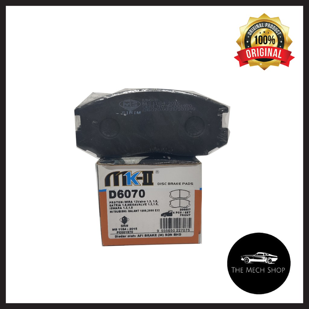 MKII Proton Saga 12V Iswara Wira 1.3 1.5 2.0D D6070 (4pcs) Front Brake ...