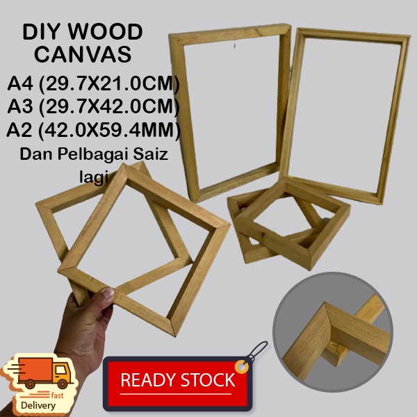 DIY Wooden Frame / Canvas Frame / Photo Frame - Solid Wood - All sizes ...