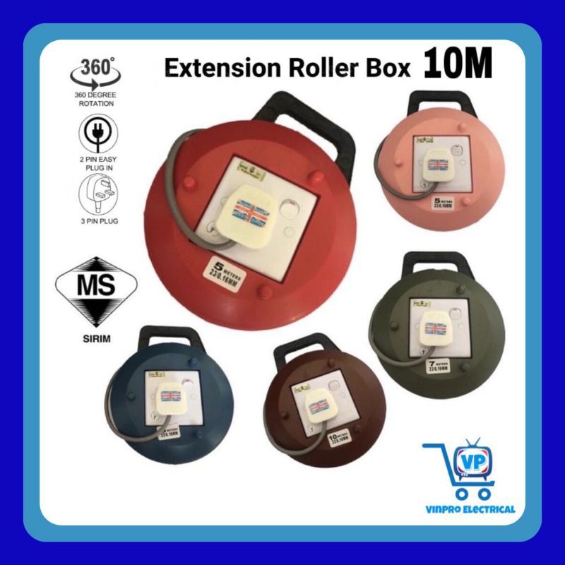 Extension Roller Box 10M (Random Color) | Shopee Malaysia