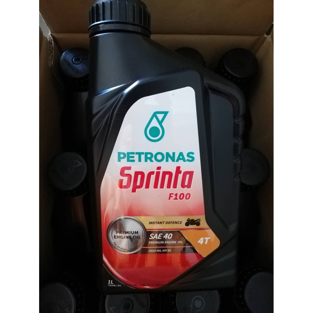 PETRONAS SPRINTA 4T F100 SAE40 ENGINE OIL [1L] 100% GENUINE ORI MINYAK ENJIN MINYAK HITAM ...