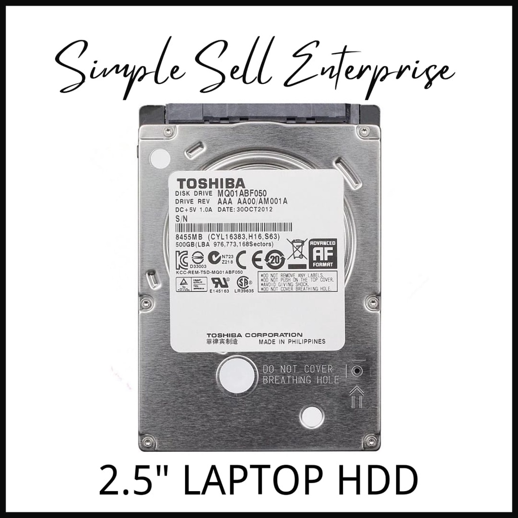 2.5" HDD HARDDISK STORAGE 320GB/500GB/1TB (USED) | Shopee Malaysia