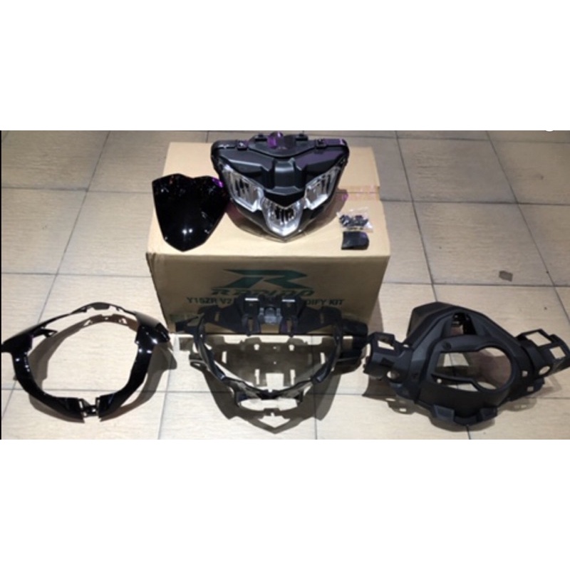 JL RACING Y15ZR V1 Covert V2 Head Lamp Convert Complete Set (V2 Head Lamp + Meter Cover + Y15ZR ...