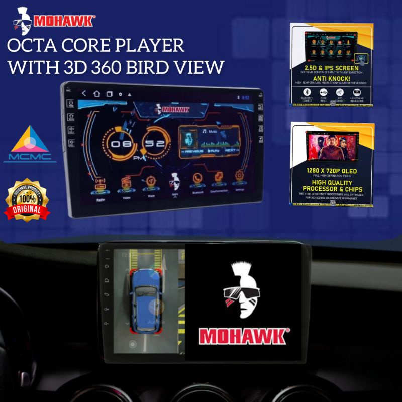 MOHAWK MS SERIES 3D 360 BIRD VIEW + 24 HOUR VIDEO RECORD CAR ANDROID ...