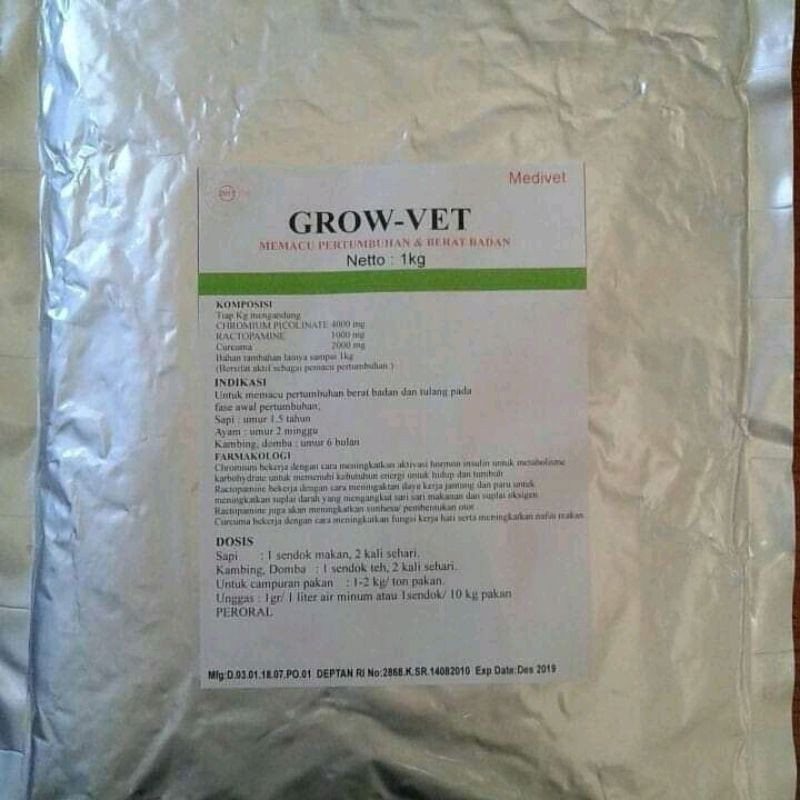 Grow-vet (Animal Growth And Weight Booster) | Shopee Malaysia
