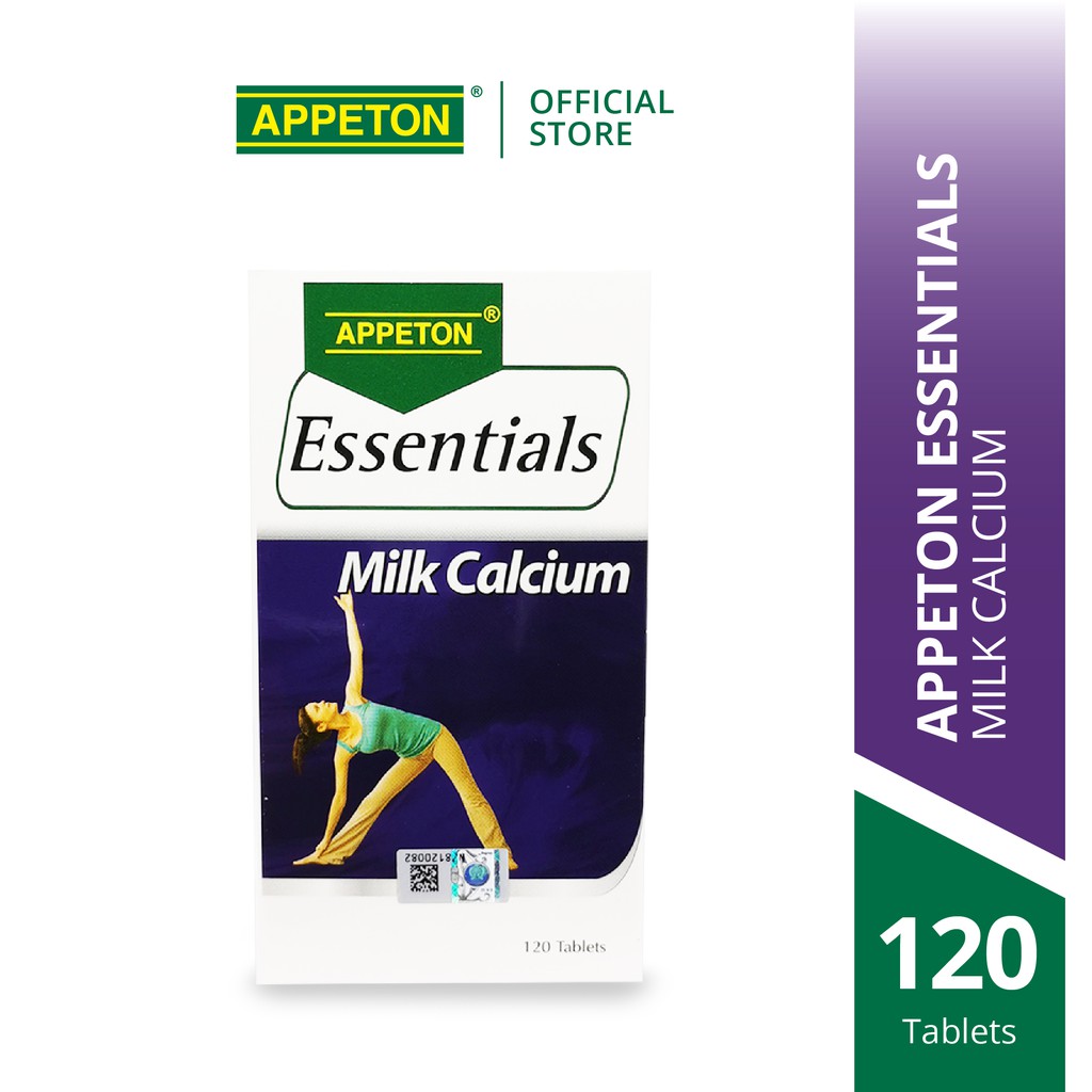 APPETON Essentials Milk Calcium - Tablet Kalsium untuk Tulang & Gigi ...