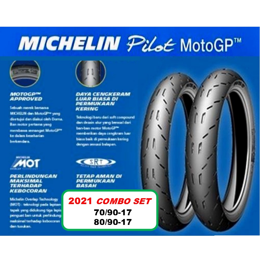 ORI MICHELIN PILOT GP MOTO 70/90 80/90-17 TAYAR TYRE STREET 2 LC135 LC ...