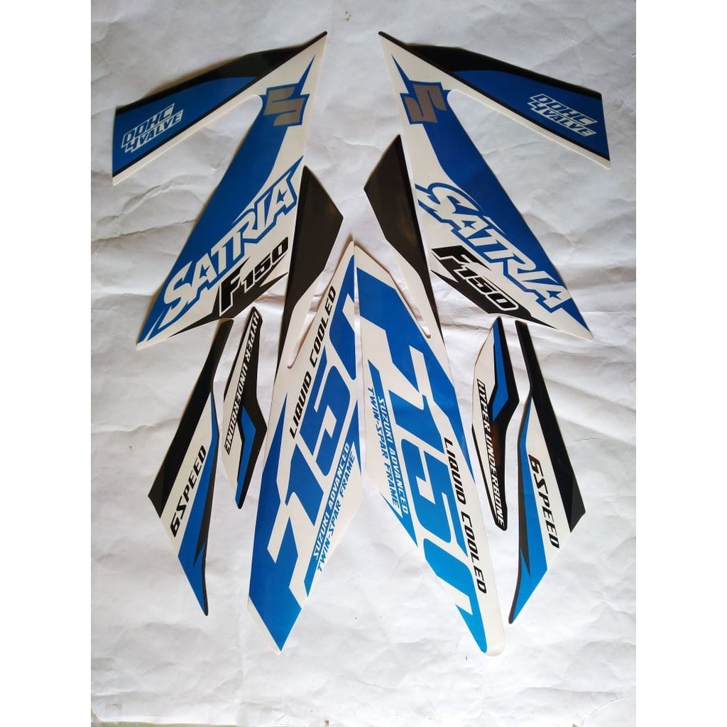 PUTIH Suzuki satria fu 2016 White striping Sticker | Shopee Malaysia