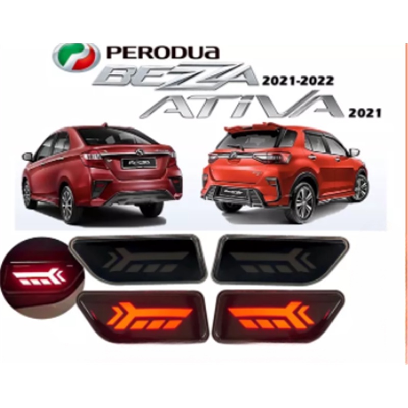 Perodua Ativa / Bezza 2020 Rear Bumper LED Reflector with Runing Light ...