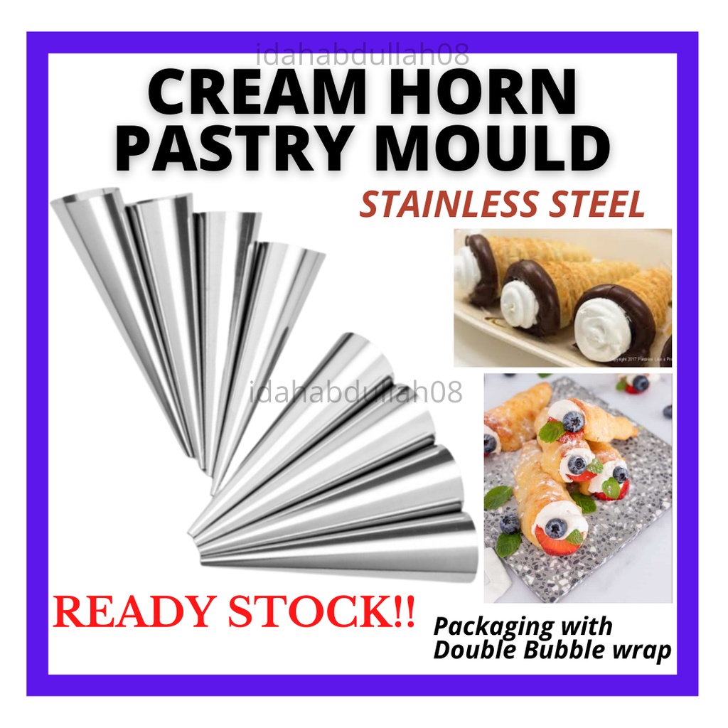 Stainless Steel Cream Horn Mold Spiral Croissants Pastry Mold Conical ...