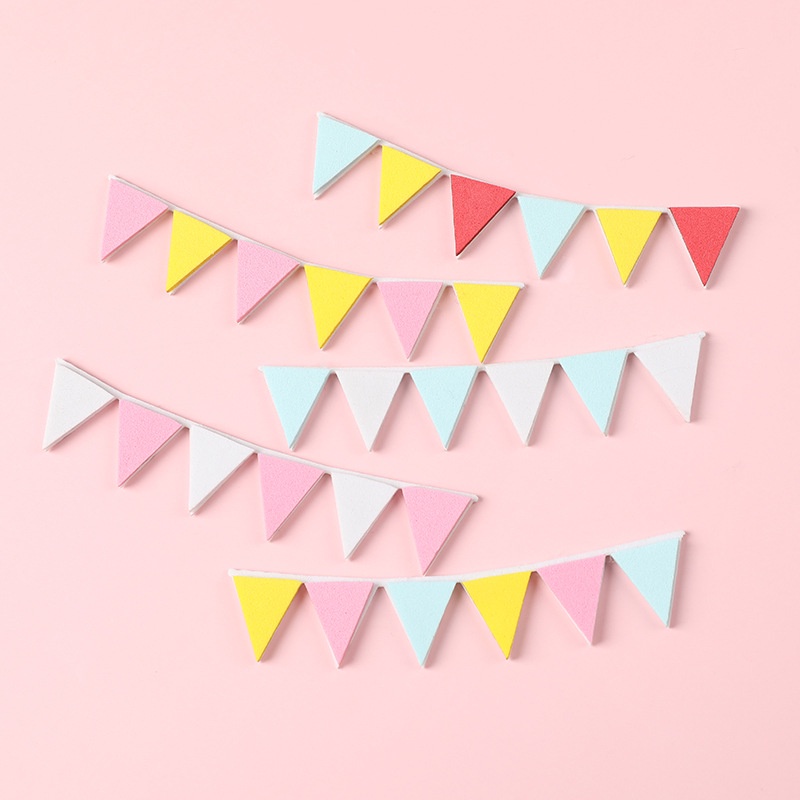 [WAWA] Mini flag cake decoration topper 百搭EVA海绵彩色拉旗生日蛋糕插牌插件 | Shopee ...