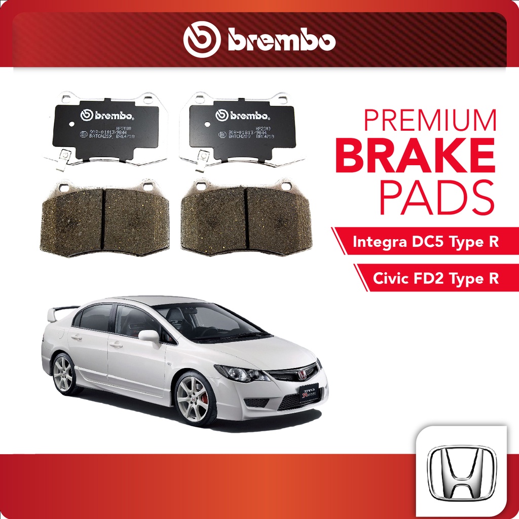 BREMBO HP2000 Front Pads (1 set) - Compatible with H/D Civic FD2 Type R ...