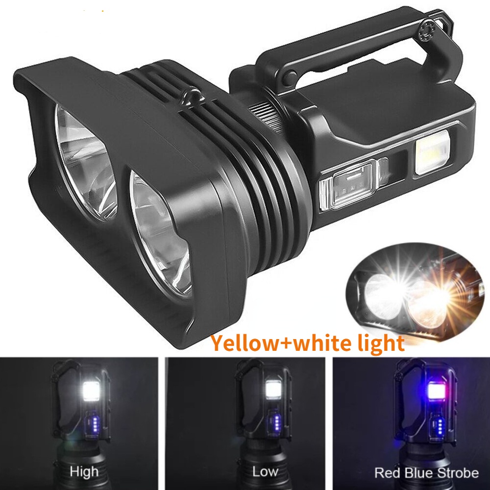 36W Dual XHP50 flashlight rechargeable touchlight heavy duty torch ...