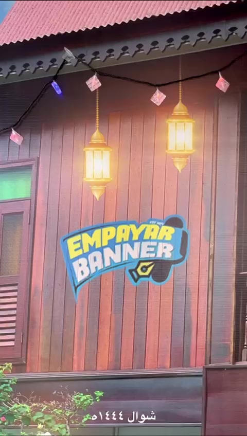 [RAYA 2025-2] Backdrop HARI RAYA AIDILFITRI Tema Rumah Kampung Hiasan ...