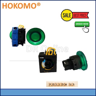 HOKOMO Push Button Switch 22MM Illuminated Mushroom Type Push Button Momentary 1NO /1NC ...