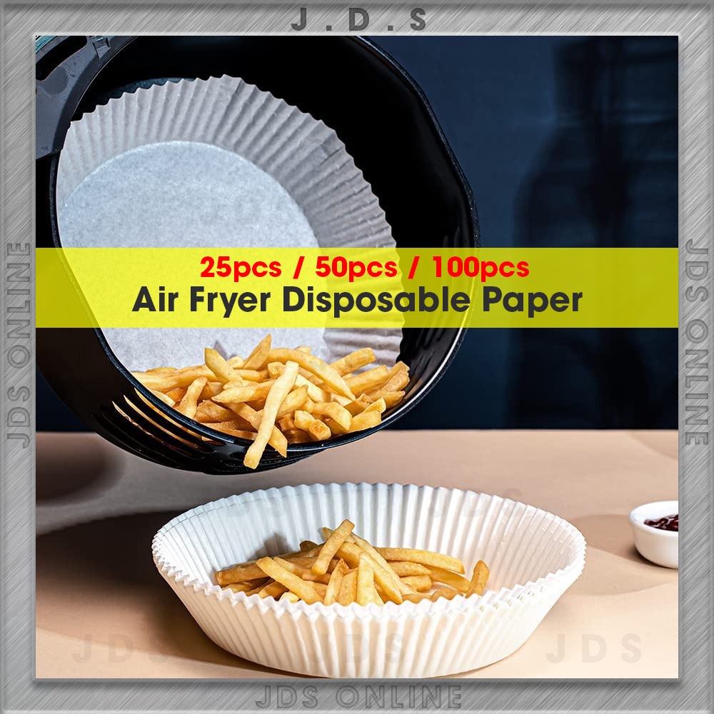 100pc 20cm 24cm Air Fryer Disposable Baking Papers NonStick Round ...