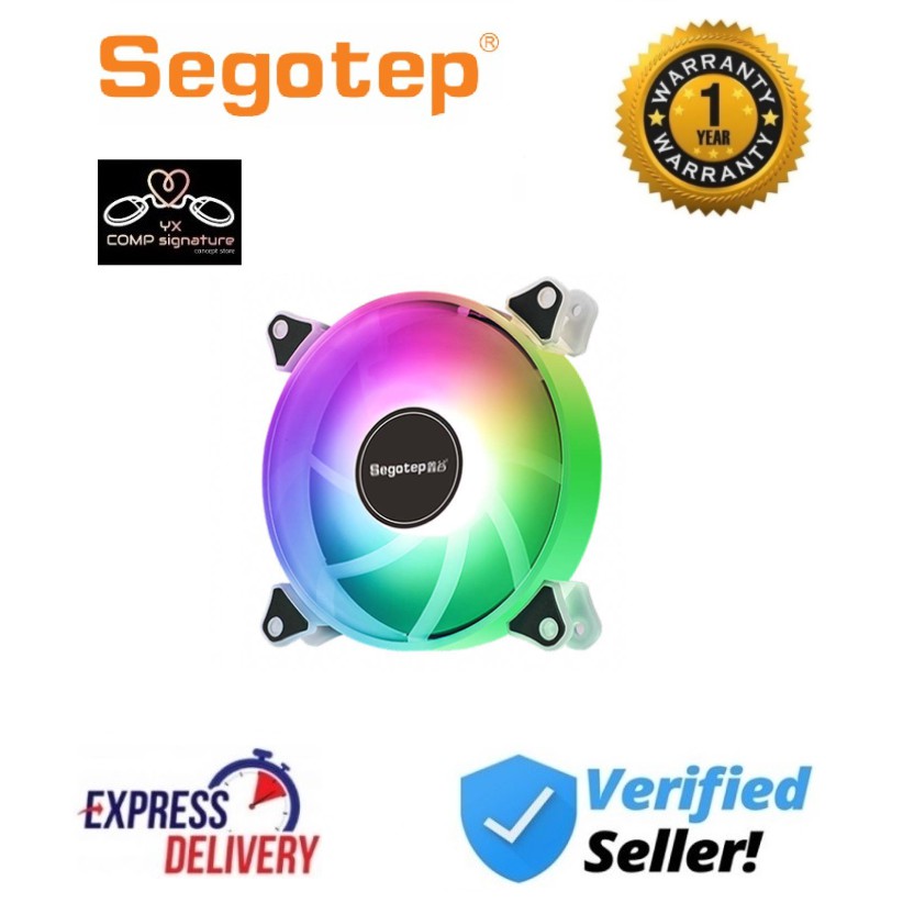 Segotep ROMANTIC 12 Silent Hydraulic Fan 120mm LED RGB Casing Fan ...