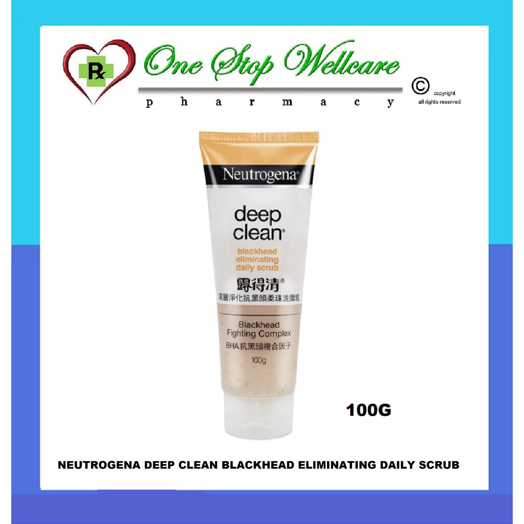 NEUTROGENA DEEP CLEAN BLACKHEAD ELIMINATING DAILY SCRUB 100G (EXP: 05/ ...